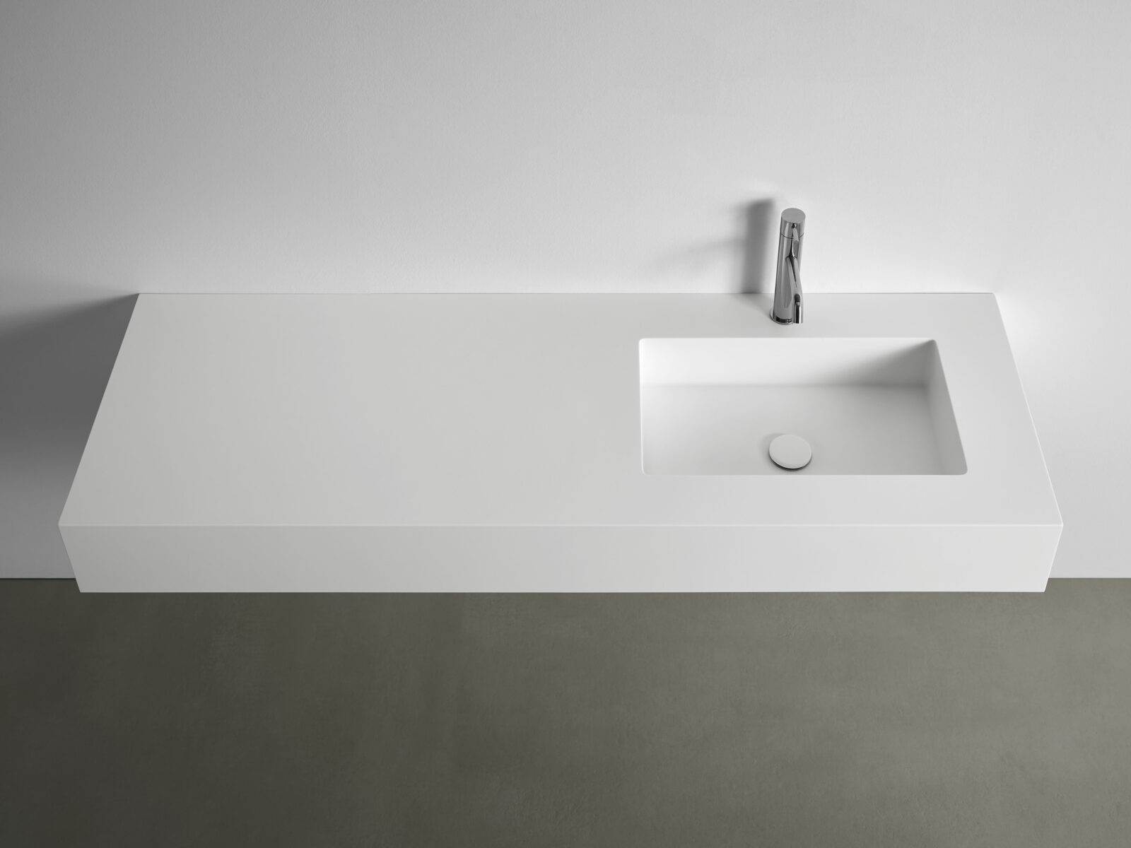 Plan vasques suspendues en Corian – Tailormade Stocco
